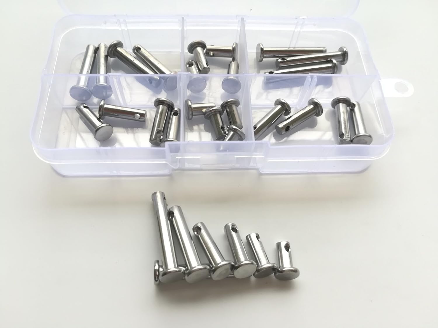 Amazon.com: 30pcs M5 Cylindrical with Hole Pins 304 Stainless Steel ...