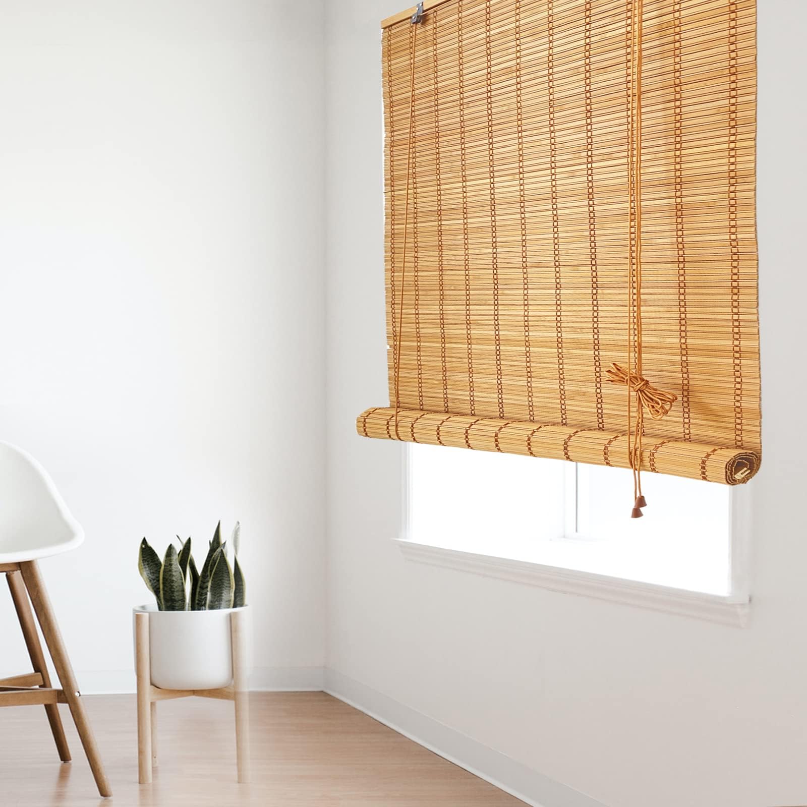 Amazon.com: YFZBAMOO Bamboo Blinds, 34" W x 60" H Roman Window Shades ...