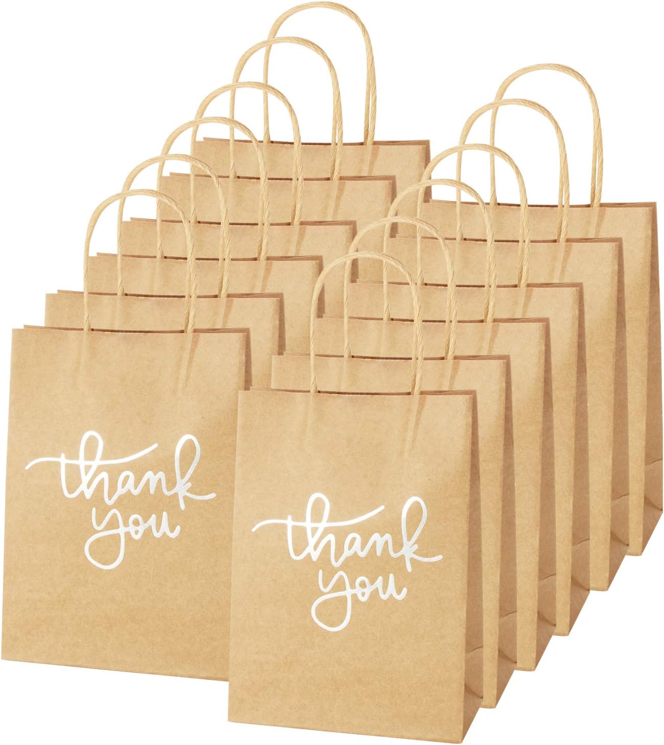 Happy Go Wrappy Friendly Star Pattern Kraft-Style Gift Bags with Tissue ...