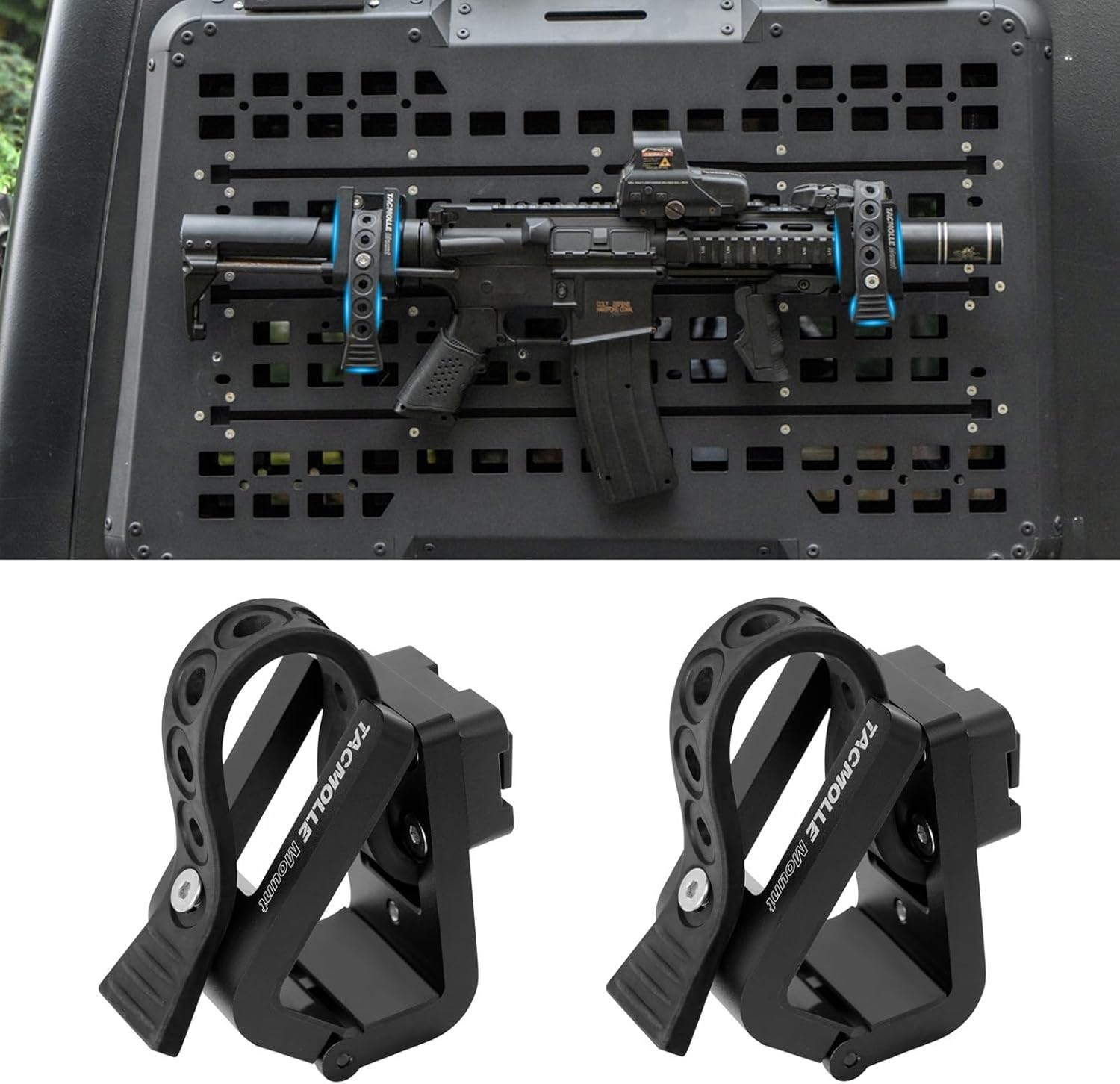 Amazon.com : Z8 2 Pack Gun Racks for Metal Tactical Molle Panel,Gun ...