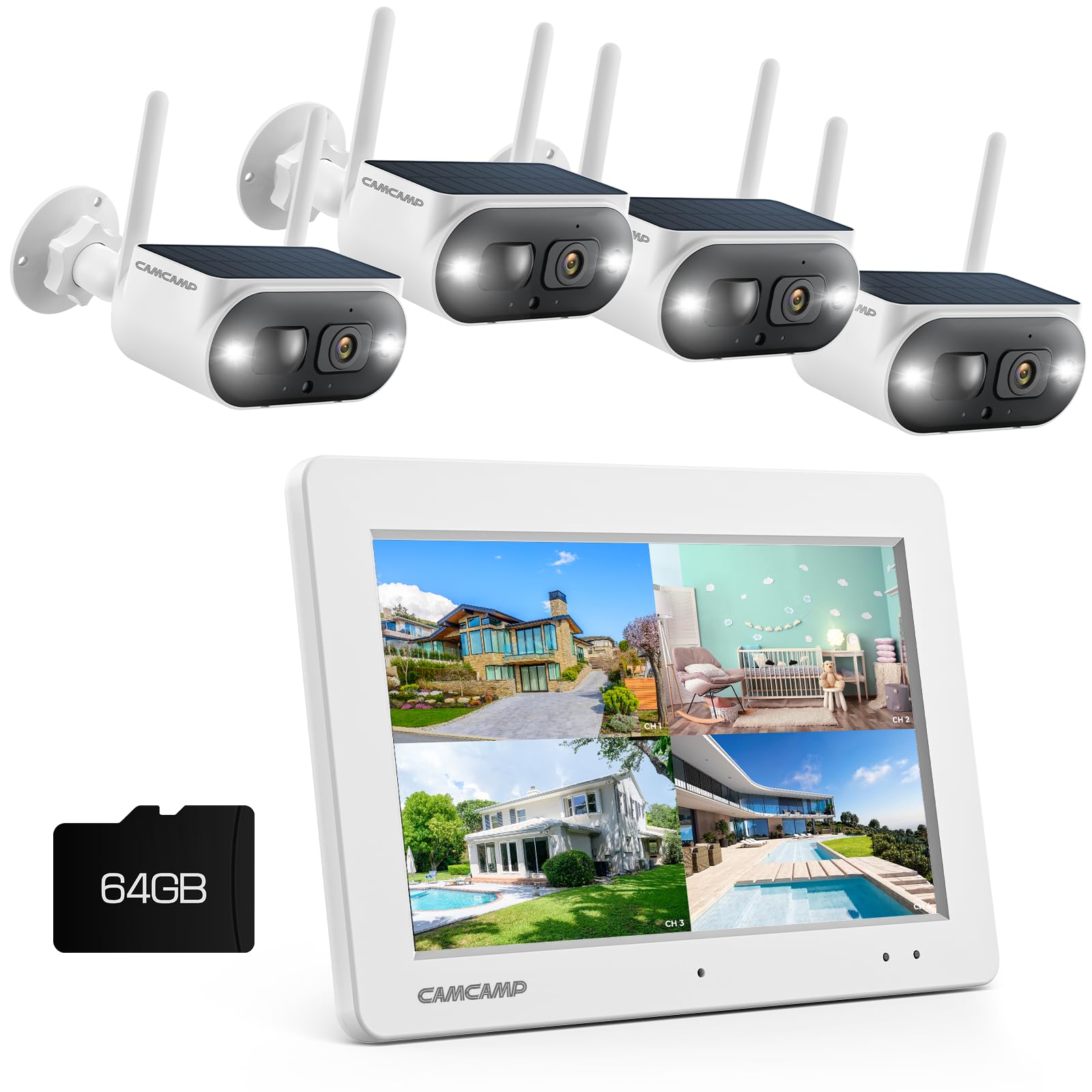 Walmart Wireless Home Surveillance Camera AOSU Solar Security Cameras