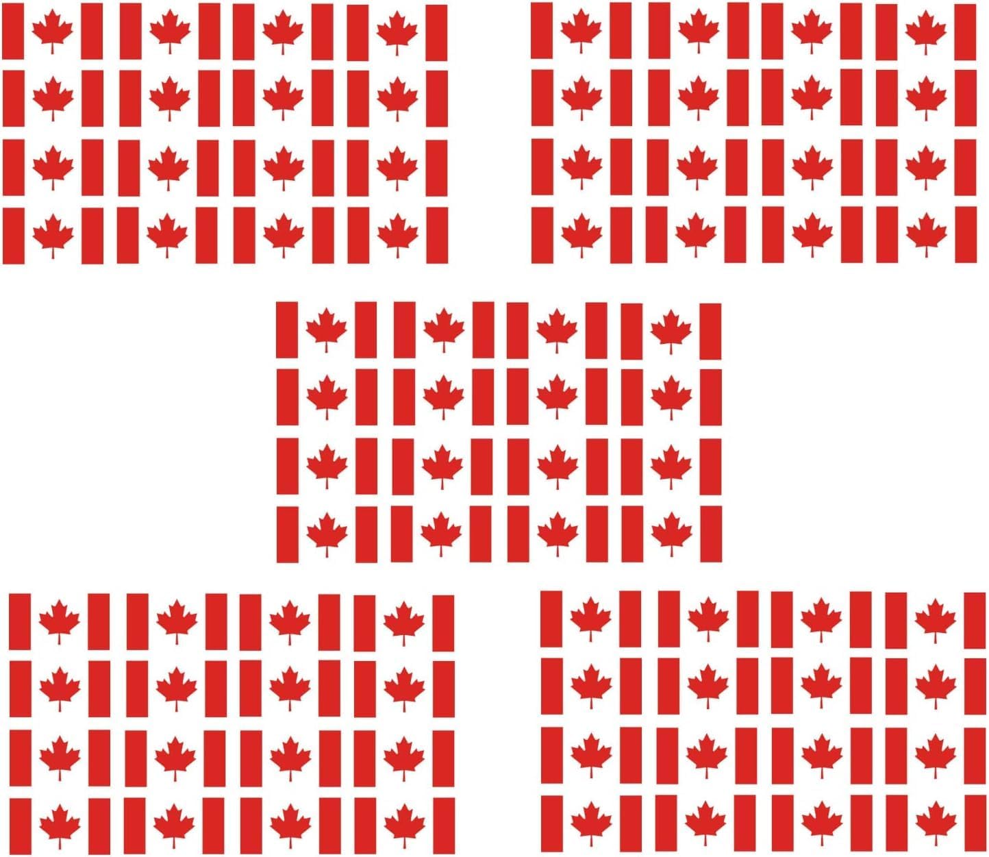 80 PCS Small Canada Flag Stickers Canadian Decal Apply so Smooth Flat ...