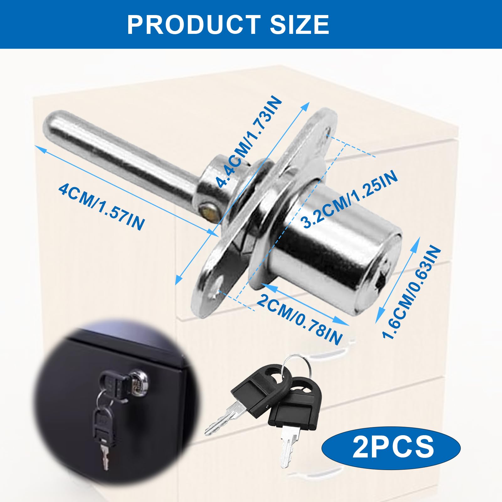 Cabinet Locks, 2Pcs Cabinet Lock, Cabinet Locks with Key, Cabinet ...