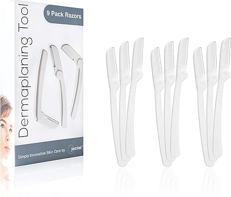 Dermaplaning Tool (9 Count) – Easy to Use Dermaplane Razor for Face ...