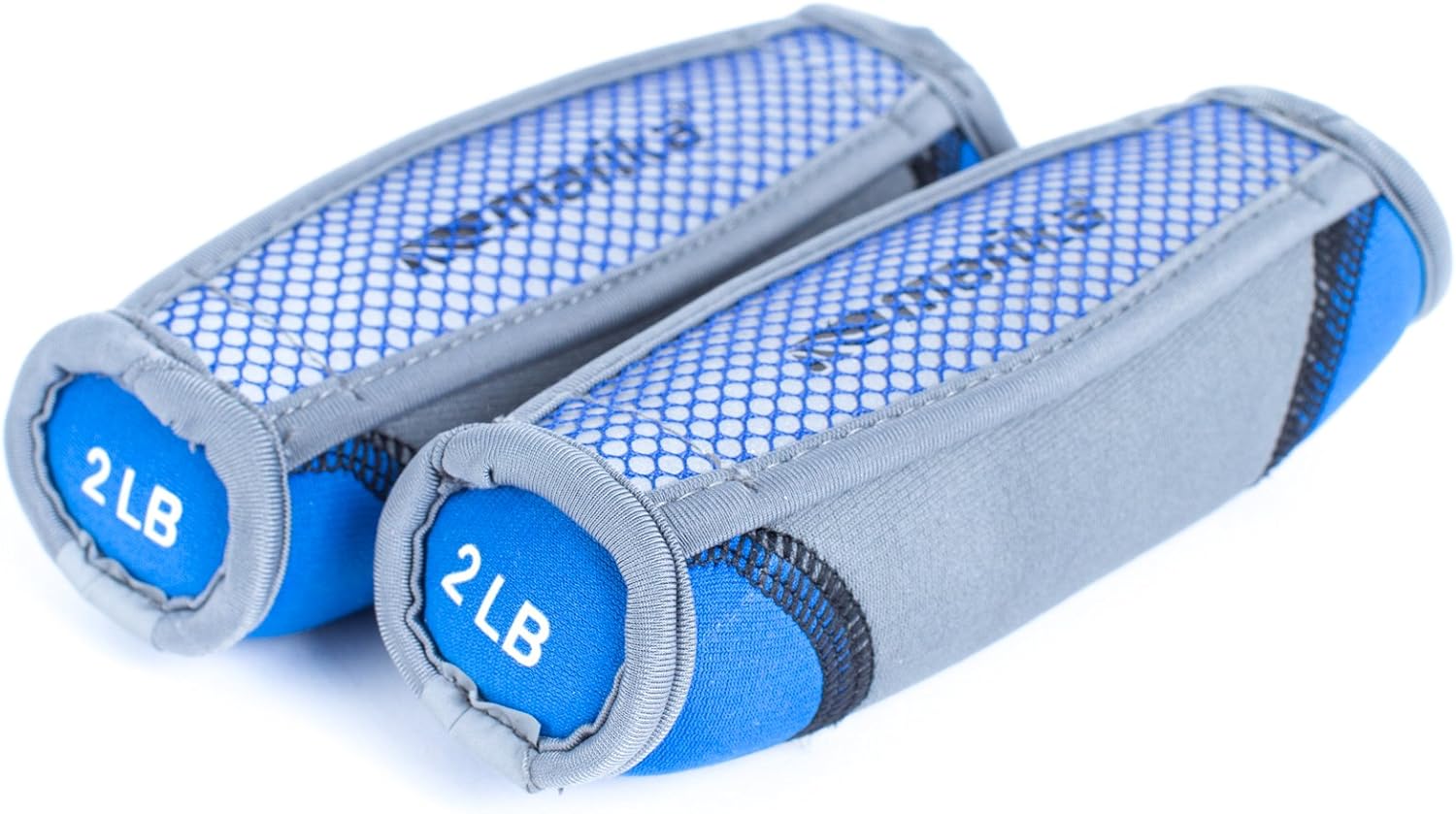 Amazon.com: Marika Hand Weights with Straps 1lb, Set of 2, Grey/Mint ...