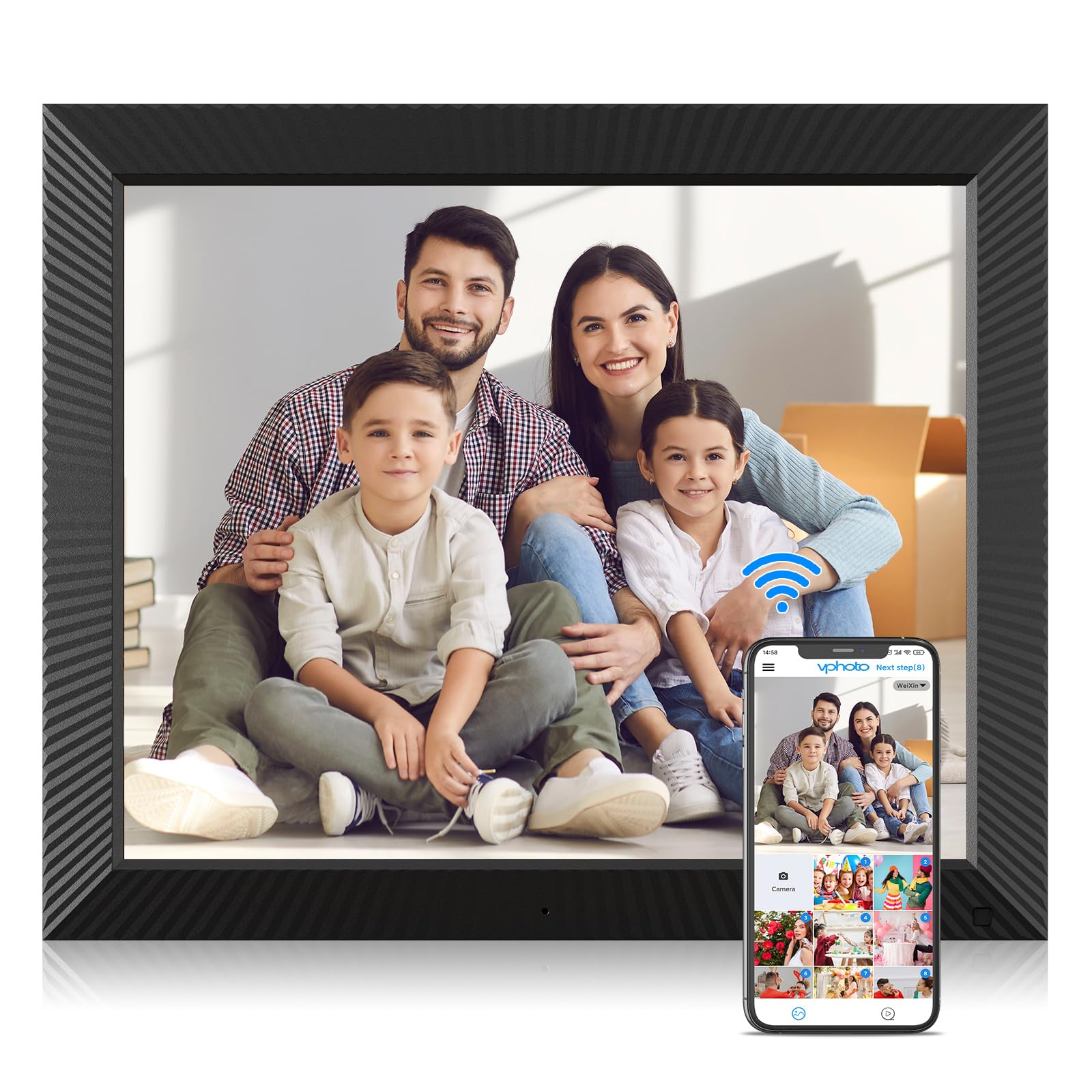 Smart-Digital-Photo-Frame Large Digital Picture Frame - 17" Touch ...