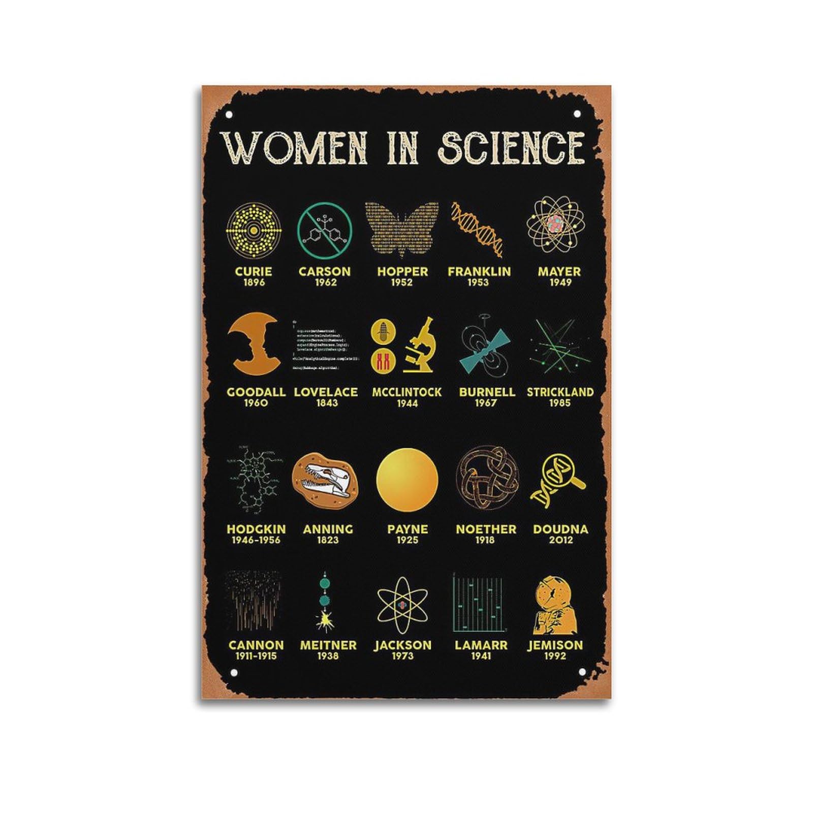 Amazon.com: ZHAOYZZY Women in Science Poster Poster for Education Study ...
