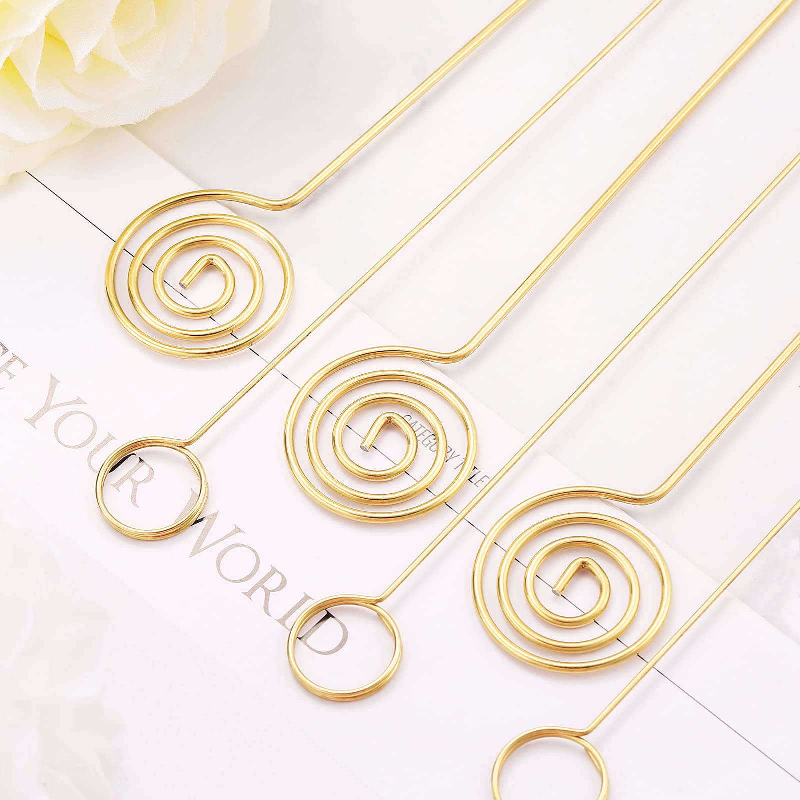 Wire Card Holders For Weddings Wire Spiral | Table Card Holder | Place