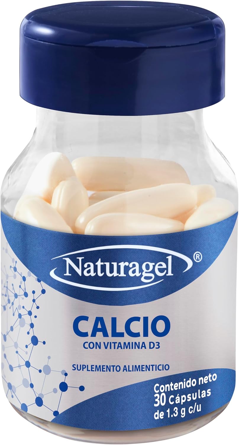 Calcio D3 | Calcio con Vitamina D3 | 30 Capsulas Softgels de 1300mg ...