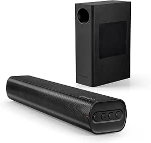 SAKOBS Soundbar mit Subwoofer Kabellos, Soundbar für TV Geräte PC Klein ...