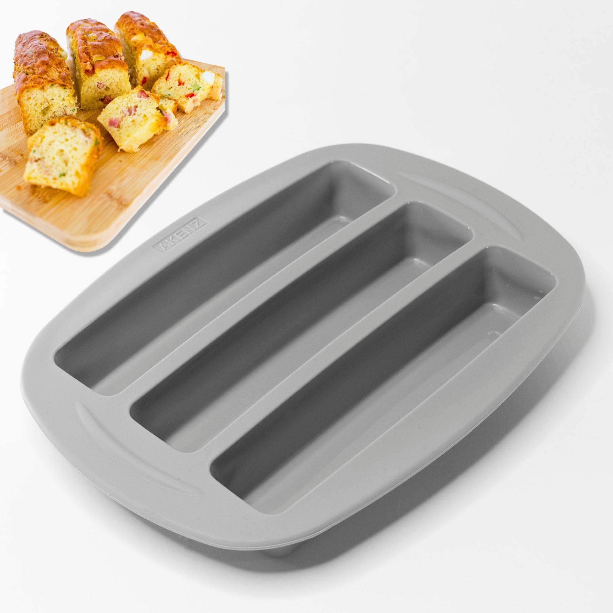 Akenz - Moule Mini Cake 5 en Silicone Rectangulaire pour Apéritif ...