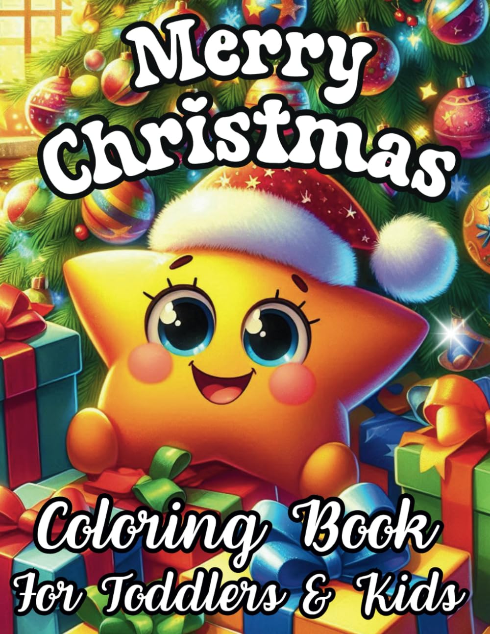 Merry Christmas Coloring Book for Toddlers & Kids: 51 Fun & Cute ...