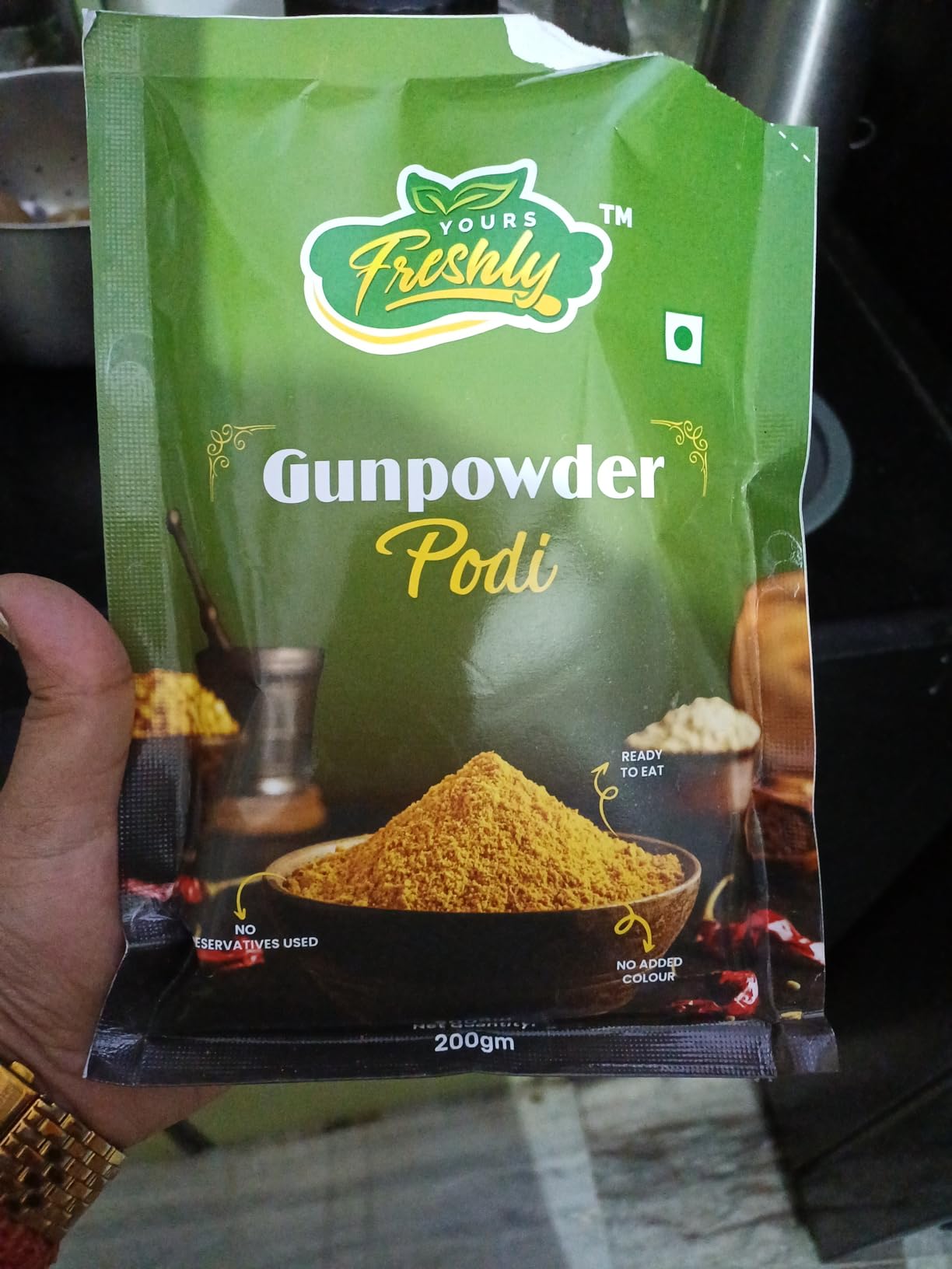 Yours Freshly Gunpowder Podi (200 gm) : Amazon.in: Grocery & Gourmet Foods