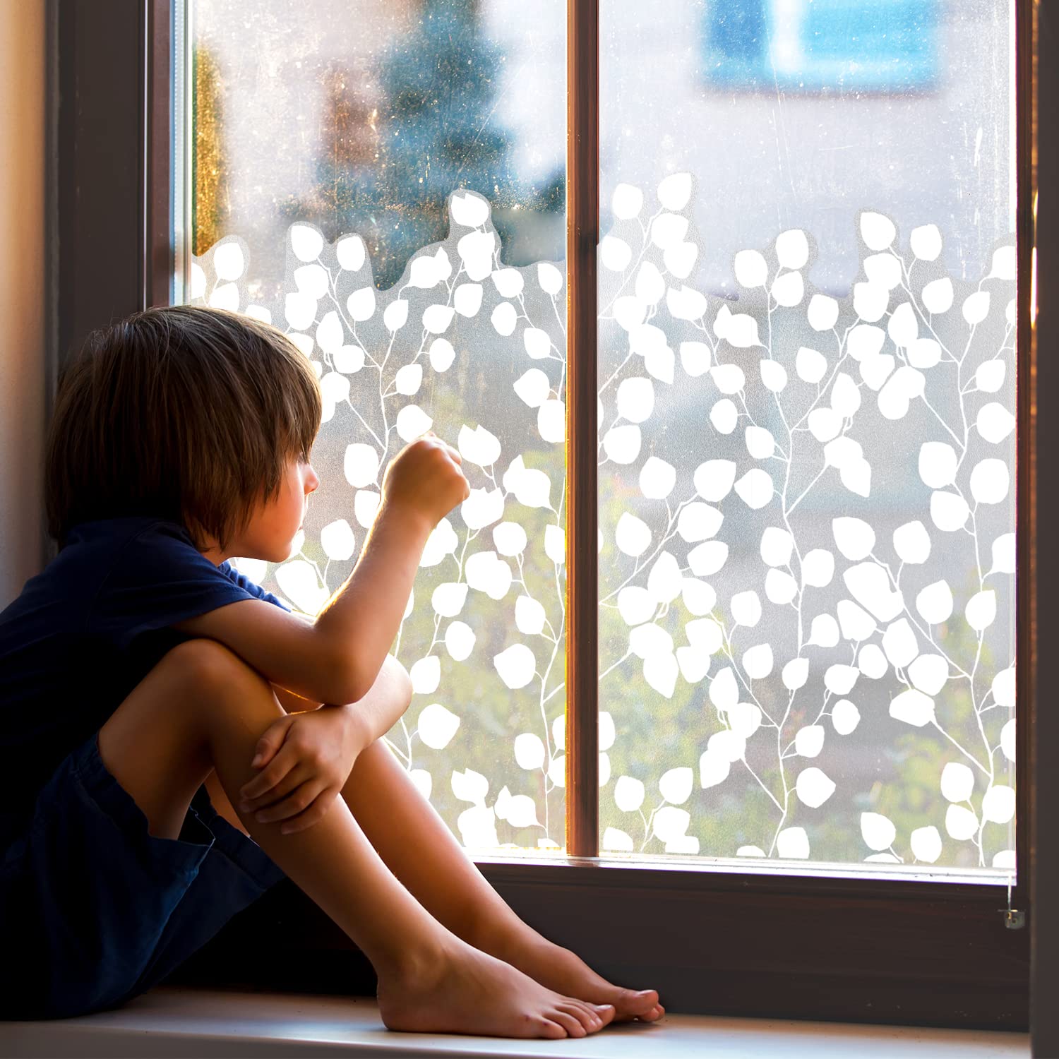 Chicskin Pure White Frosted Glass Window Border Film Privacy Vintage ...