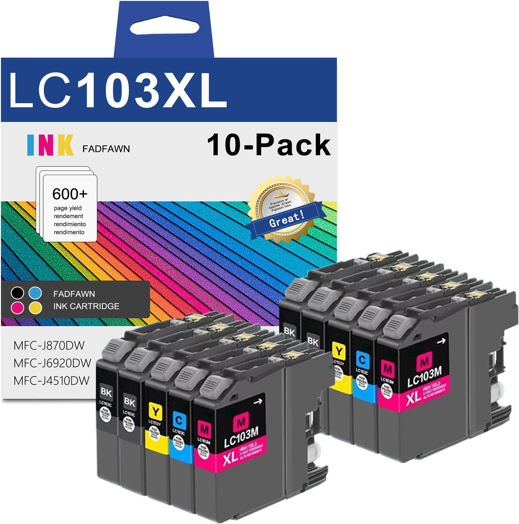 Amazon.com: SANUNE LC404 Ink Cartridge Replacement for Brother LC 404 ...
