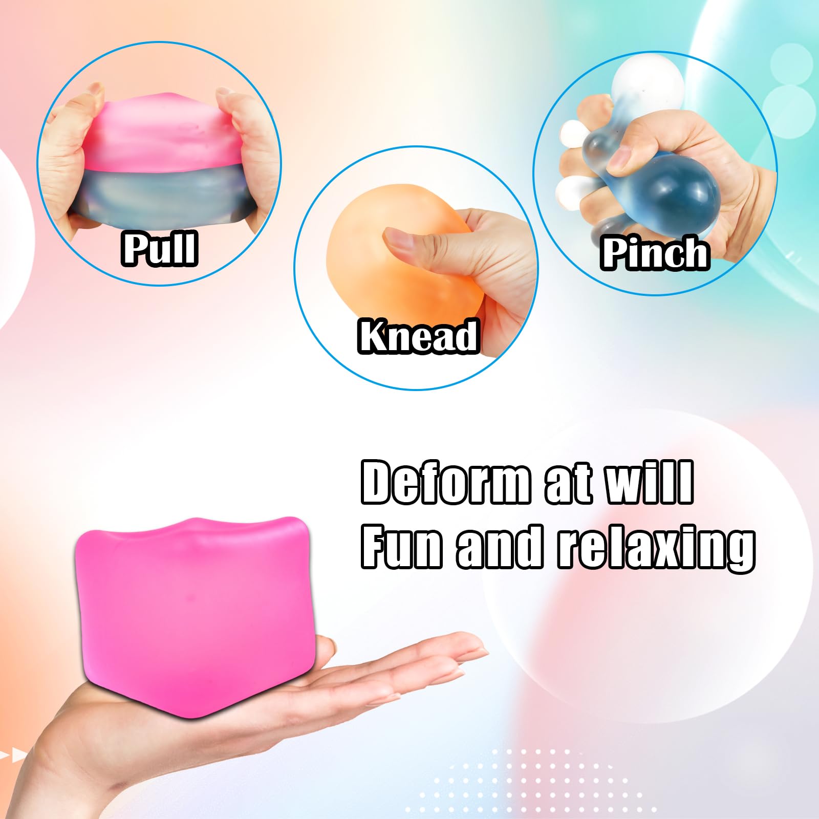 Snapklik.com : ZHEBAG Nice Sugar Ball Cube, Squishy Fidget Toys, Ice ...