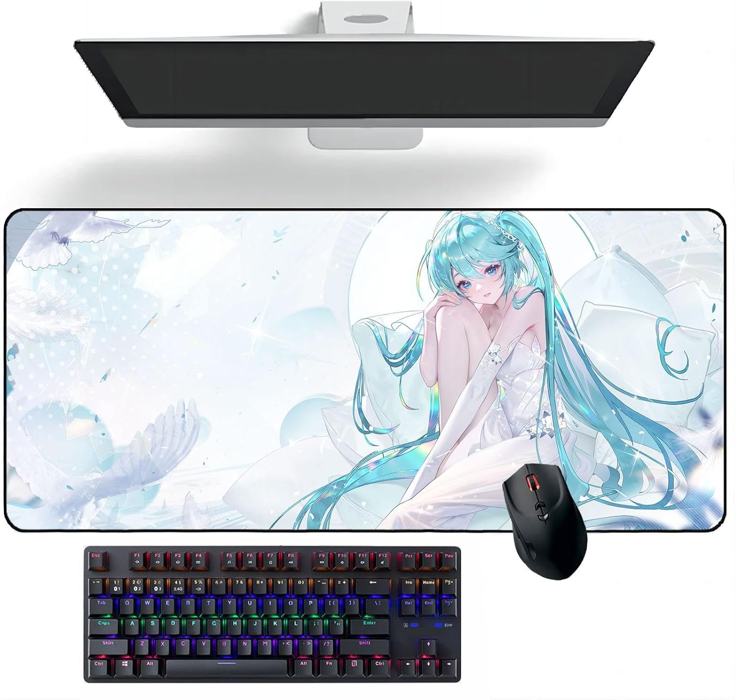 TTAHL Anime mouse pad Hatsune Miku Anime Mouse Pads Deskmat Keyboard ...