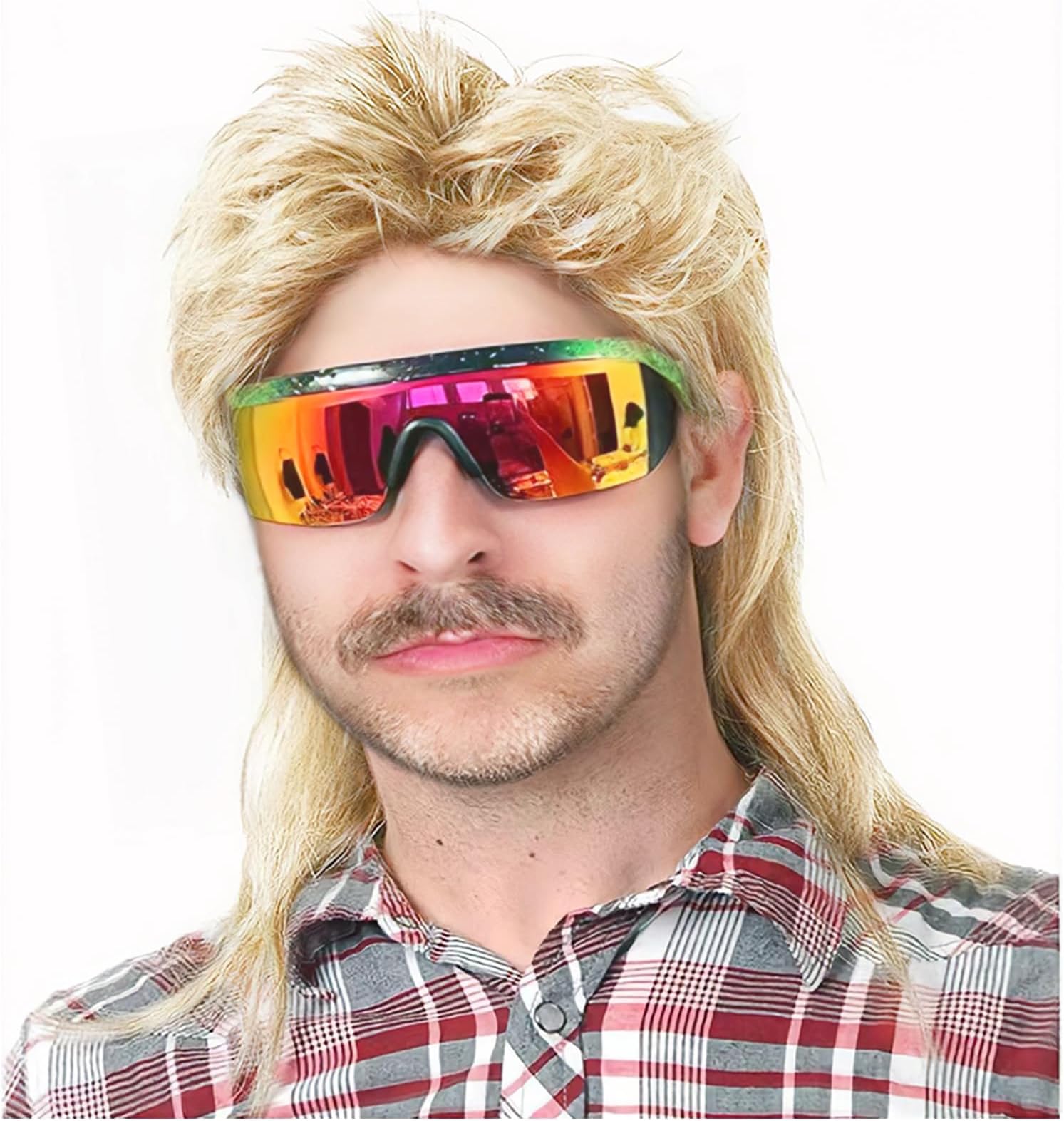 Amazon.com: Swiking Mens Mullet Wig Blonde Retro 70s 80s Disco Rocker ...