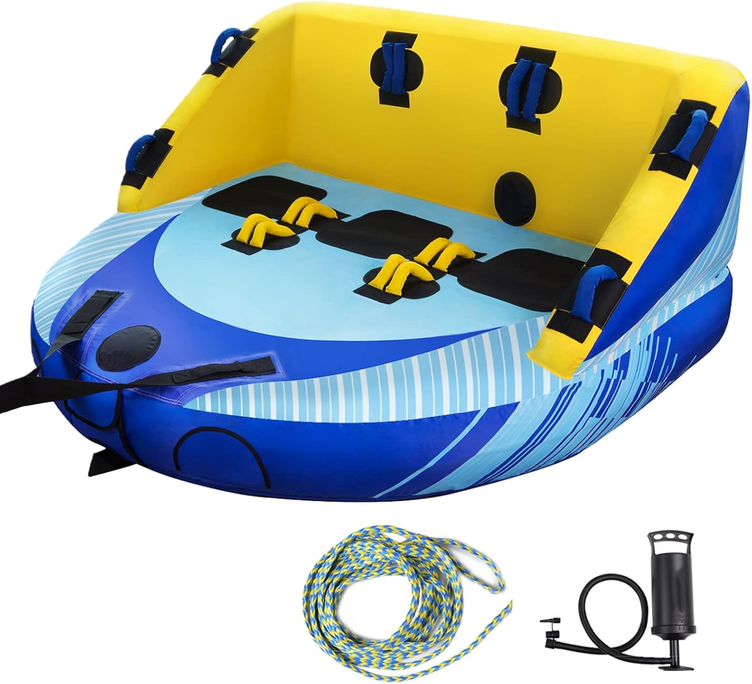 Amazon.com : elaml 3 Person Towable Tube for Boating, Inflatable ...