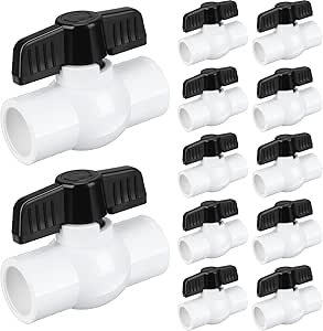 Amazon.com: Therwen 12 Pcs 3/4" PVC Ball Valve Water Shut off Valve PVC ...