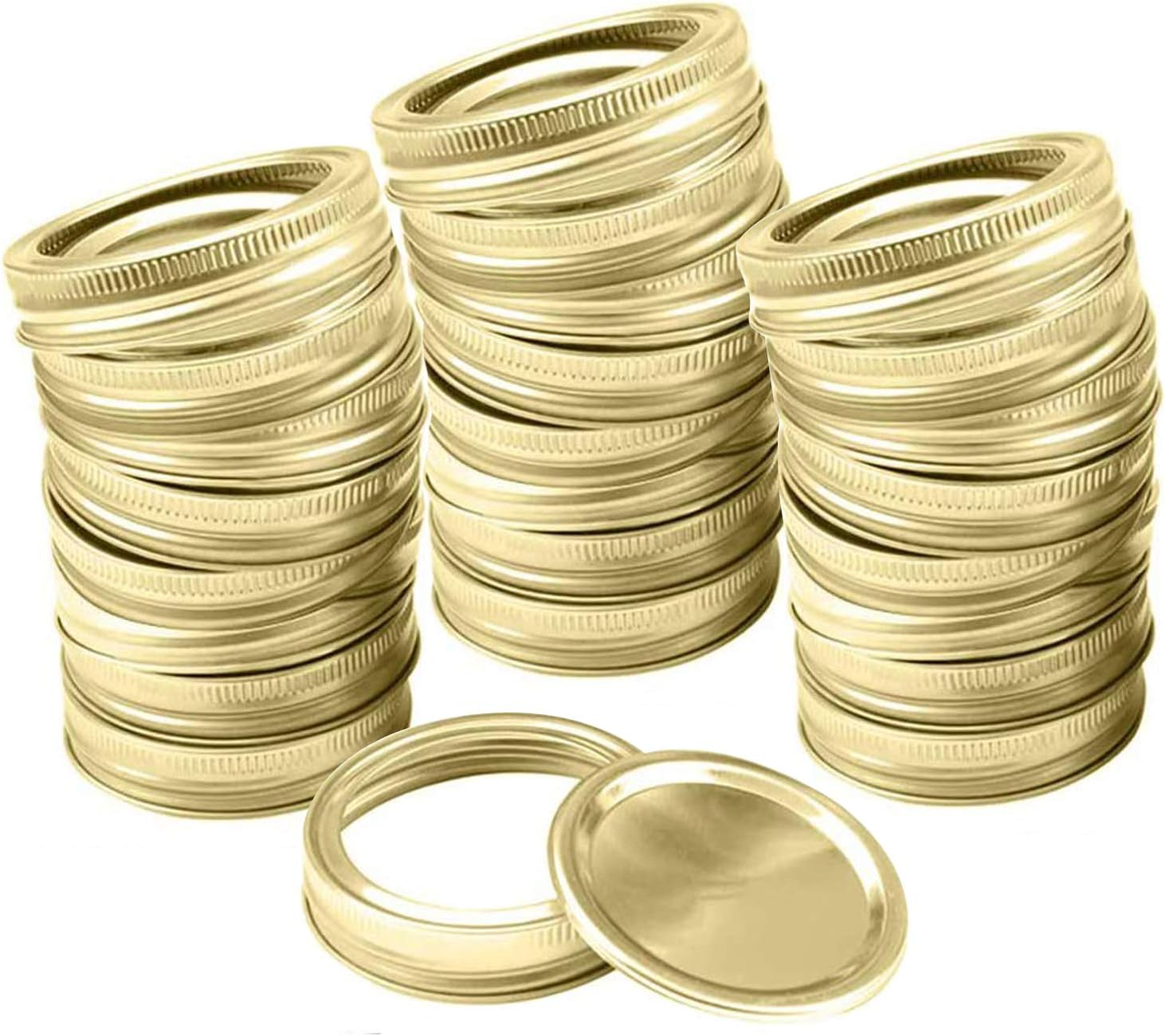 Amazon.com: Mason Jar Lids Rings Regular Wide Mouth Canning Lids and ...