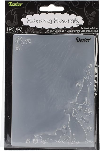 Amazon.com: Darice Embossing Folder, 4.25 by 5.75-Inch, Dogs and Paws