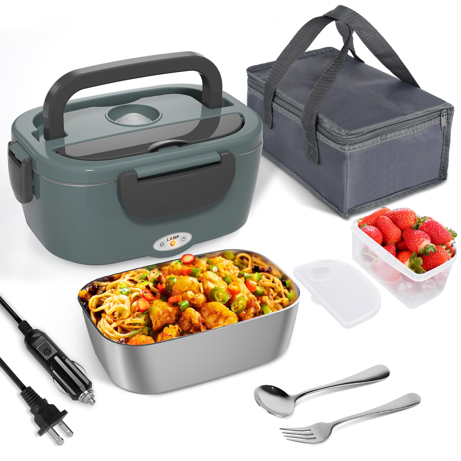 Snapklik.com : Akhia Electric Lunch Box For Adults, 80W/15L Heated ...