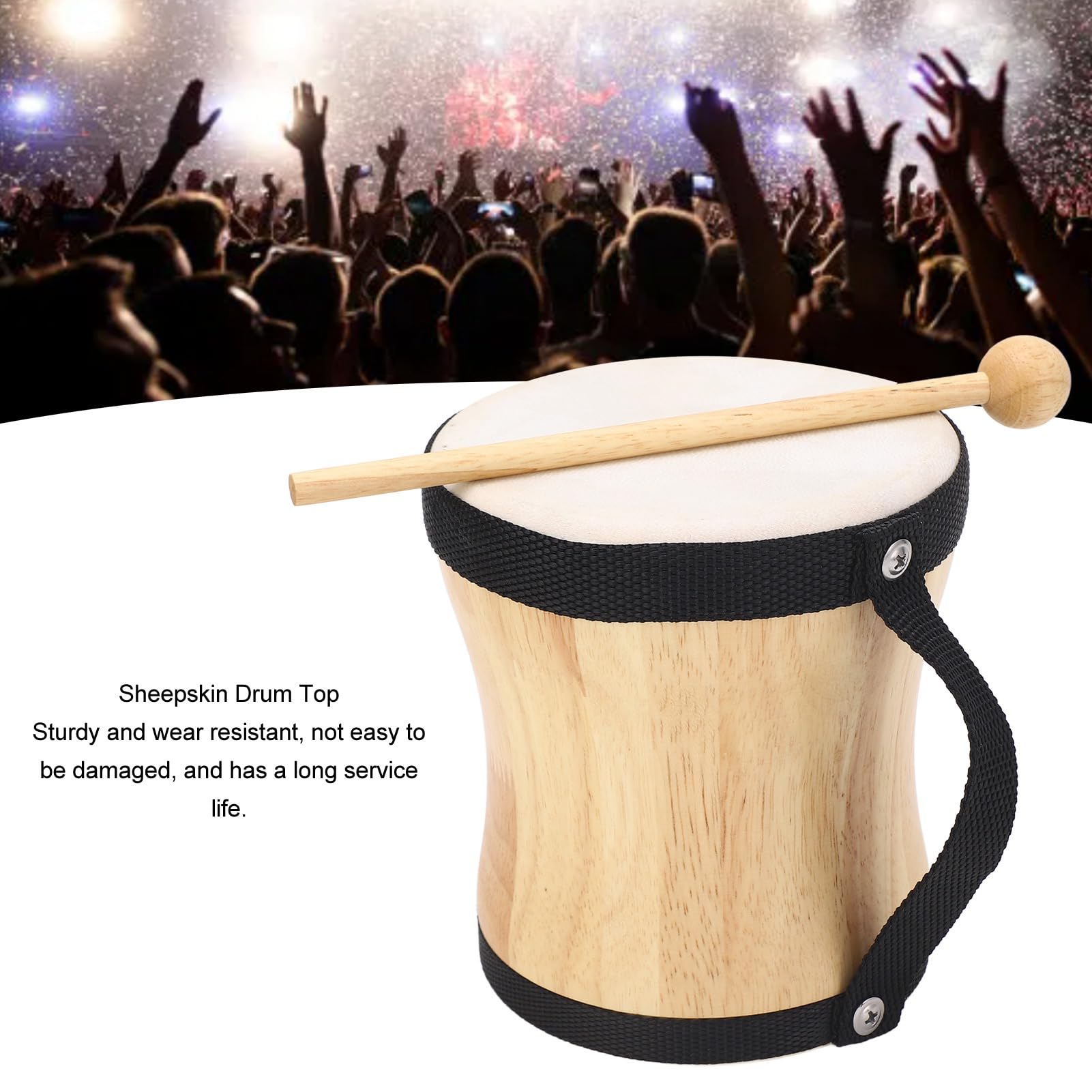 Snapklik.com : Hand Drum Kit Sheepskin Top Bongo Percussion Drum For ...