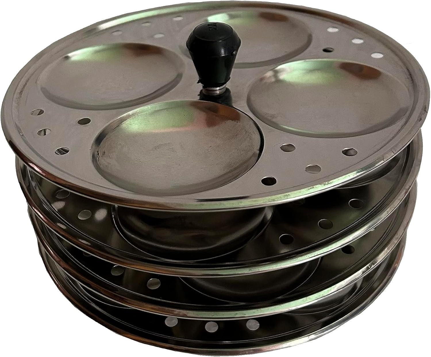 Amazon.com: Stainless Steel 4-Rack Idli Stand Idaly Stand Plates idli ...