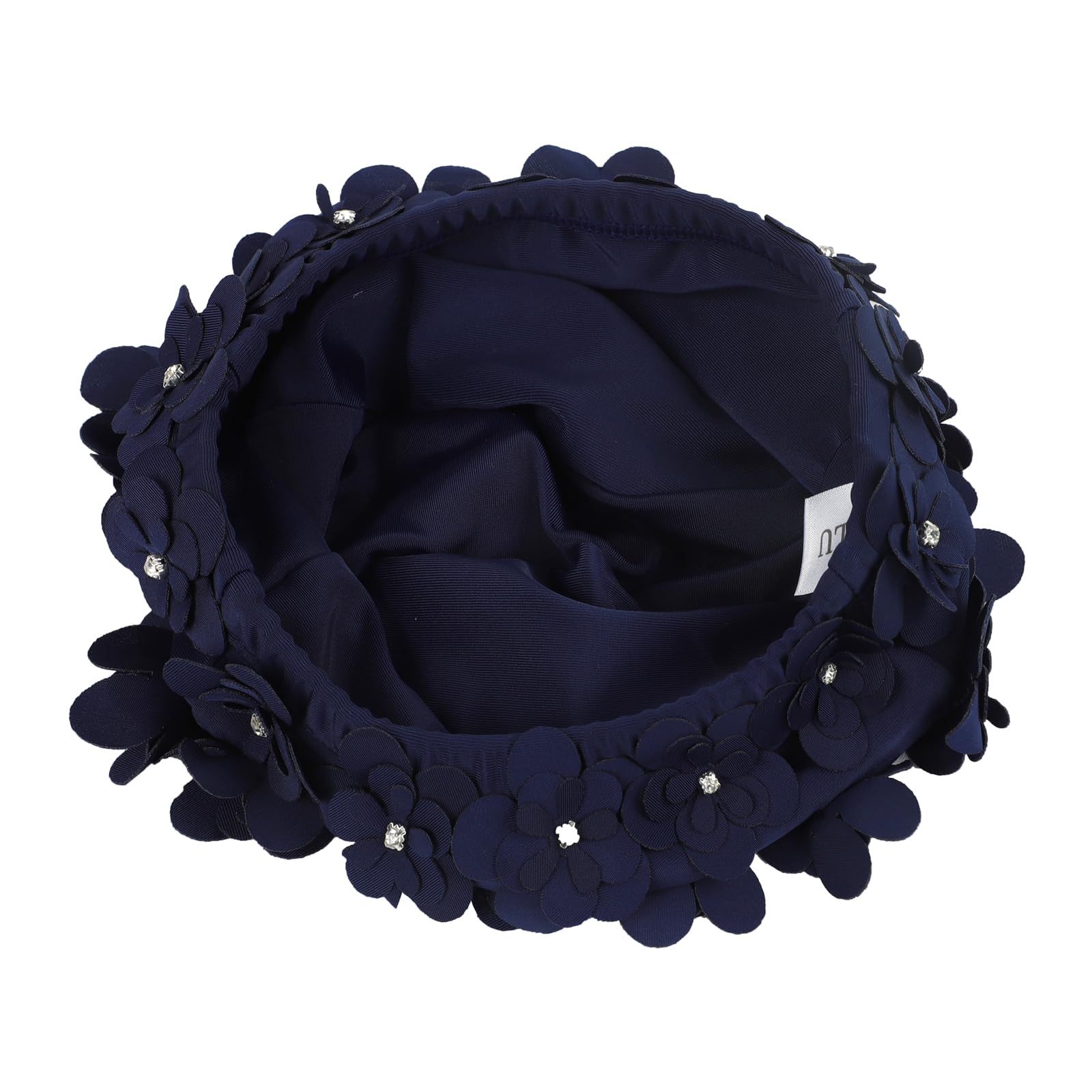 Snapklik.com : Womens Floral Petal Swim Cap Retro Flower Pearl Bathing ...