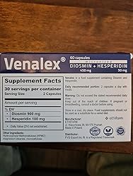 Venalex 500- Diosmin 450 Hesperidin 50- Gluten Free, Vegan- 60 Capsules ...