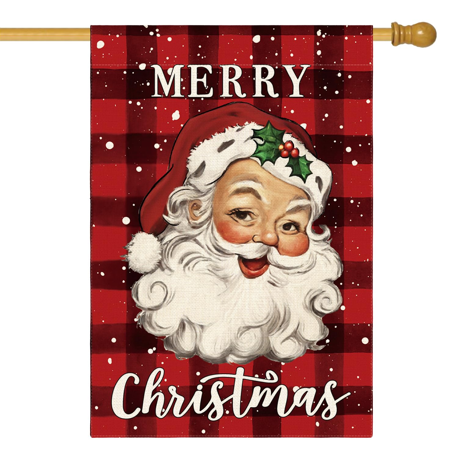 Amazon.com : AVOIN colorlife Merry Christmas Santa Claus House Flag 28 ...
