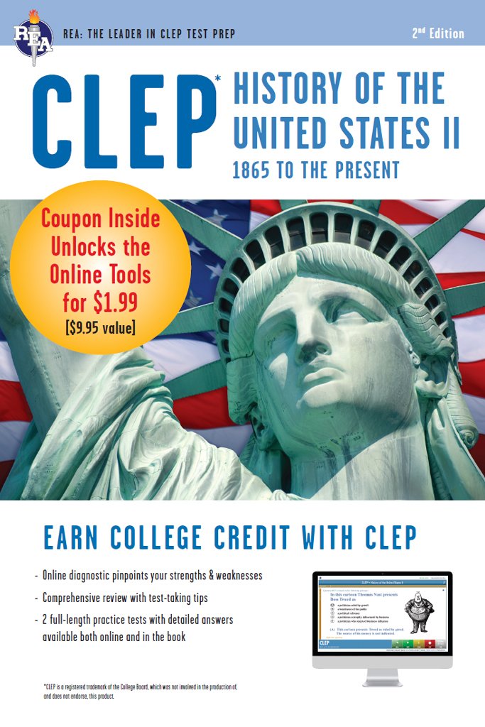 Amazon.com: CLEP® History of the U.S. II Book + Online (CLEP Test ...