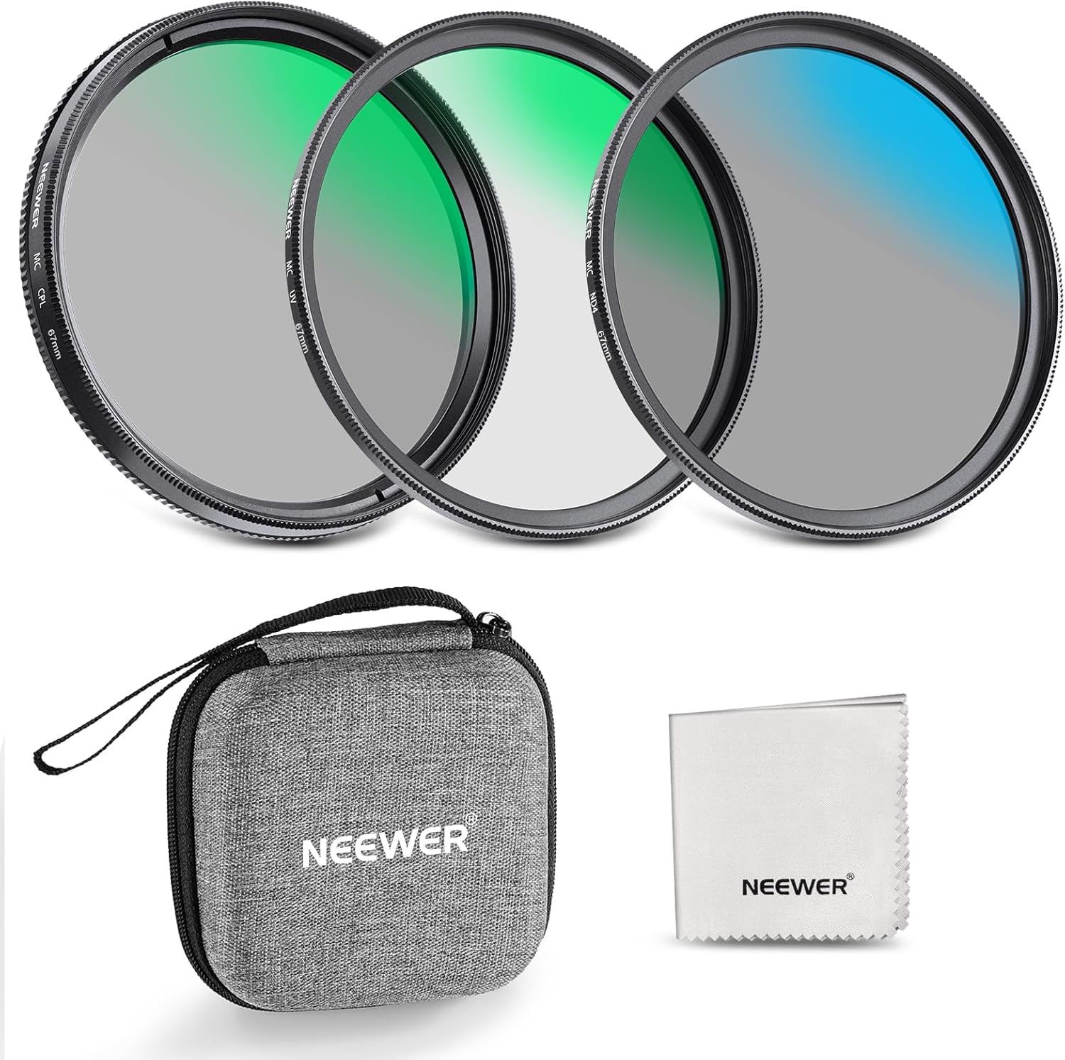 Amazon.com : NEEWER 67mm UV/CPL/ND Lens Filter Kit with Hard Shell ...