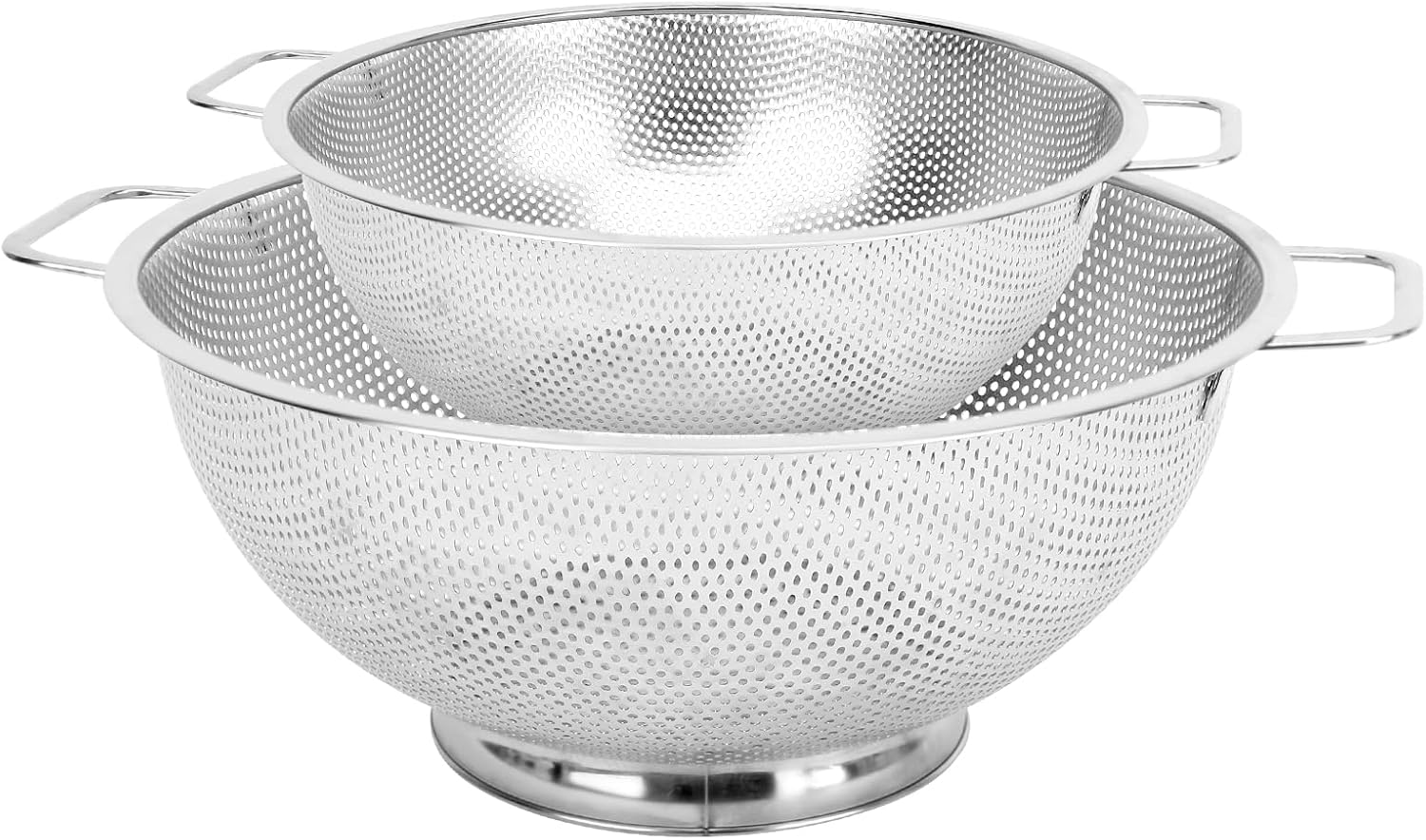 Amazon.com: 2PCS Colander for Kitchen, 3QT and 5QT, Stainless Steel ...