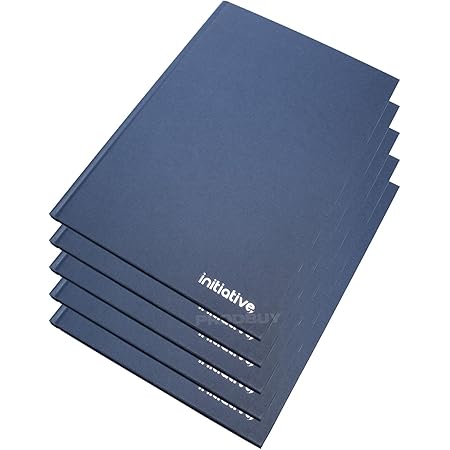 [Pack of 5] A4 Hardback Manuscript Books Feint Ruled 192 Lined Pages ...