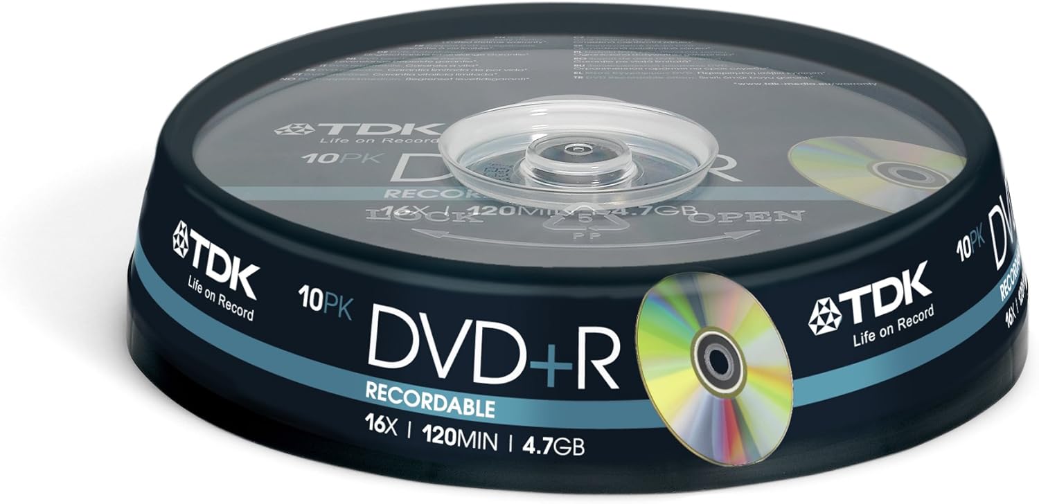 Tdk Box Dvd+R T19442 4 7Gb 16X 10 Pez : Amazon.it: Informatica