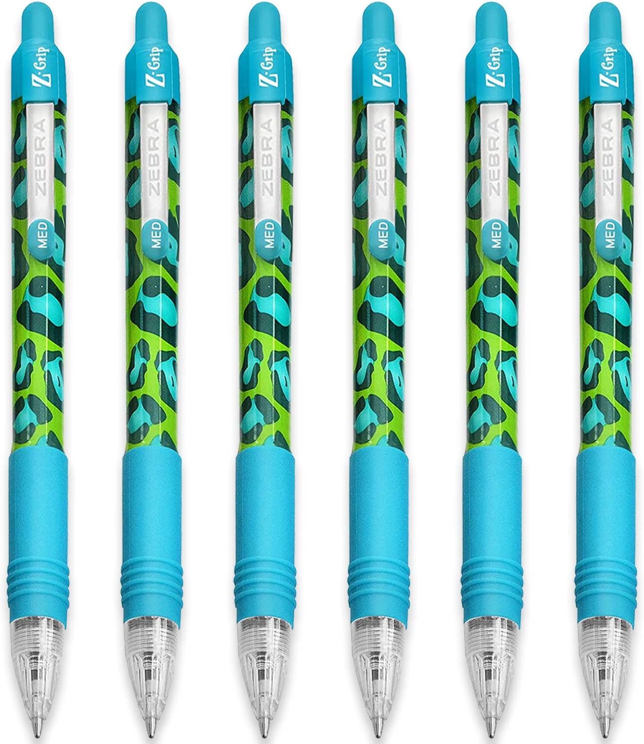 Zebra Z-Grip Smooth - Retractable Ballpoint Pen - Pack of 6 - Light ...