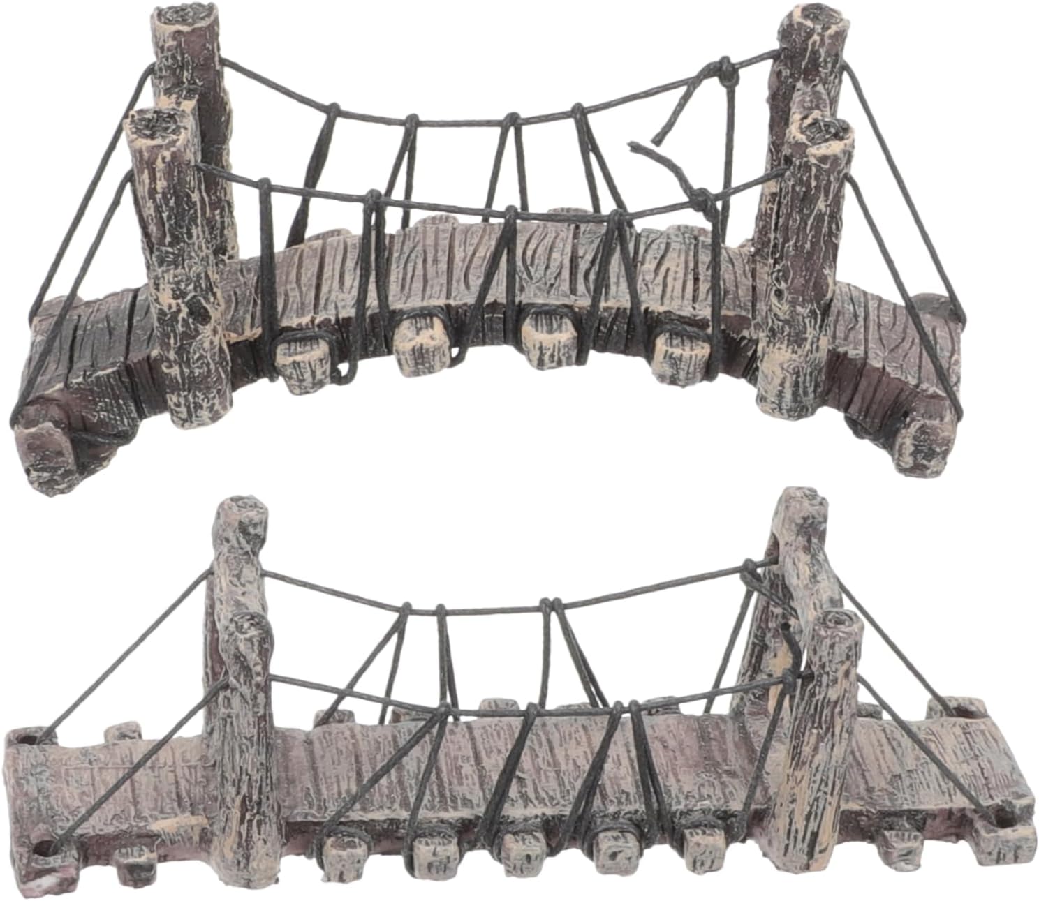 Amazon.com : FUNOMOCYA 2pcs Resin Suspension Bridge Fish Tank Decor Zen ...