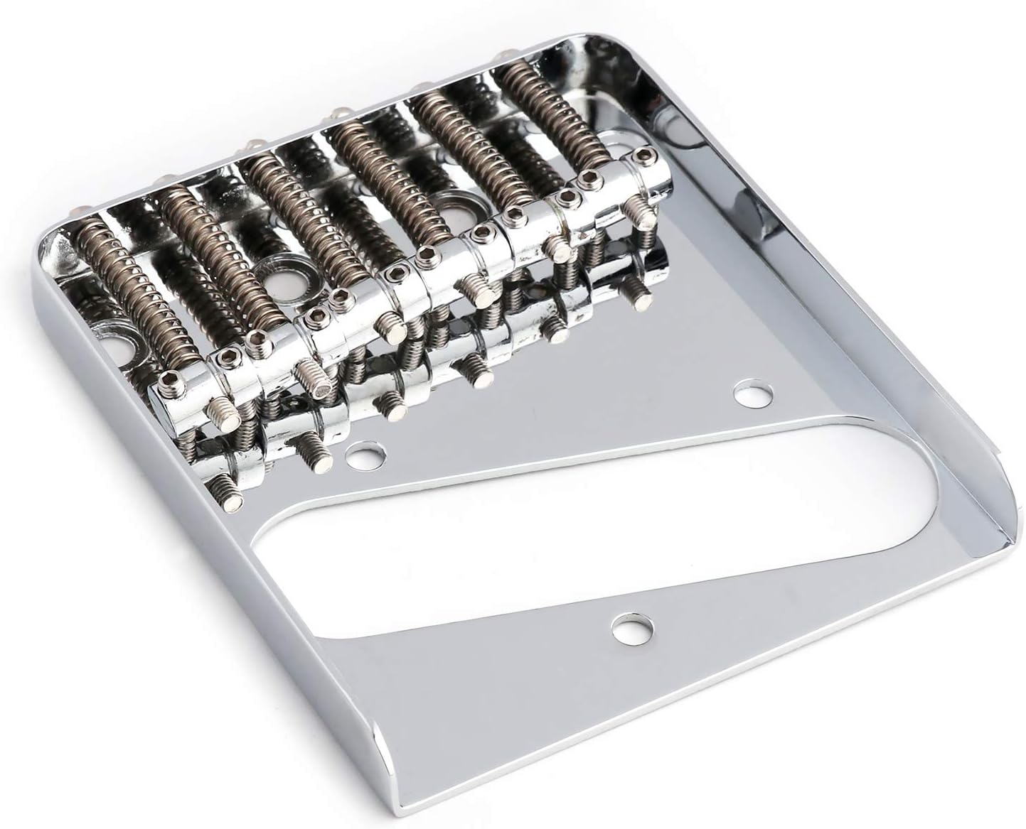 Amazon.com: Metallor Vintage Guitar Bridge 6 Saddles String Through ...