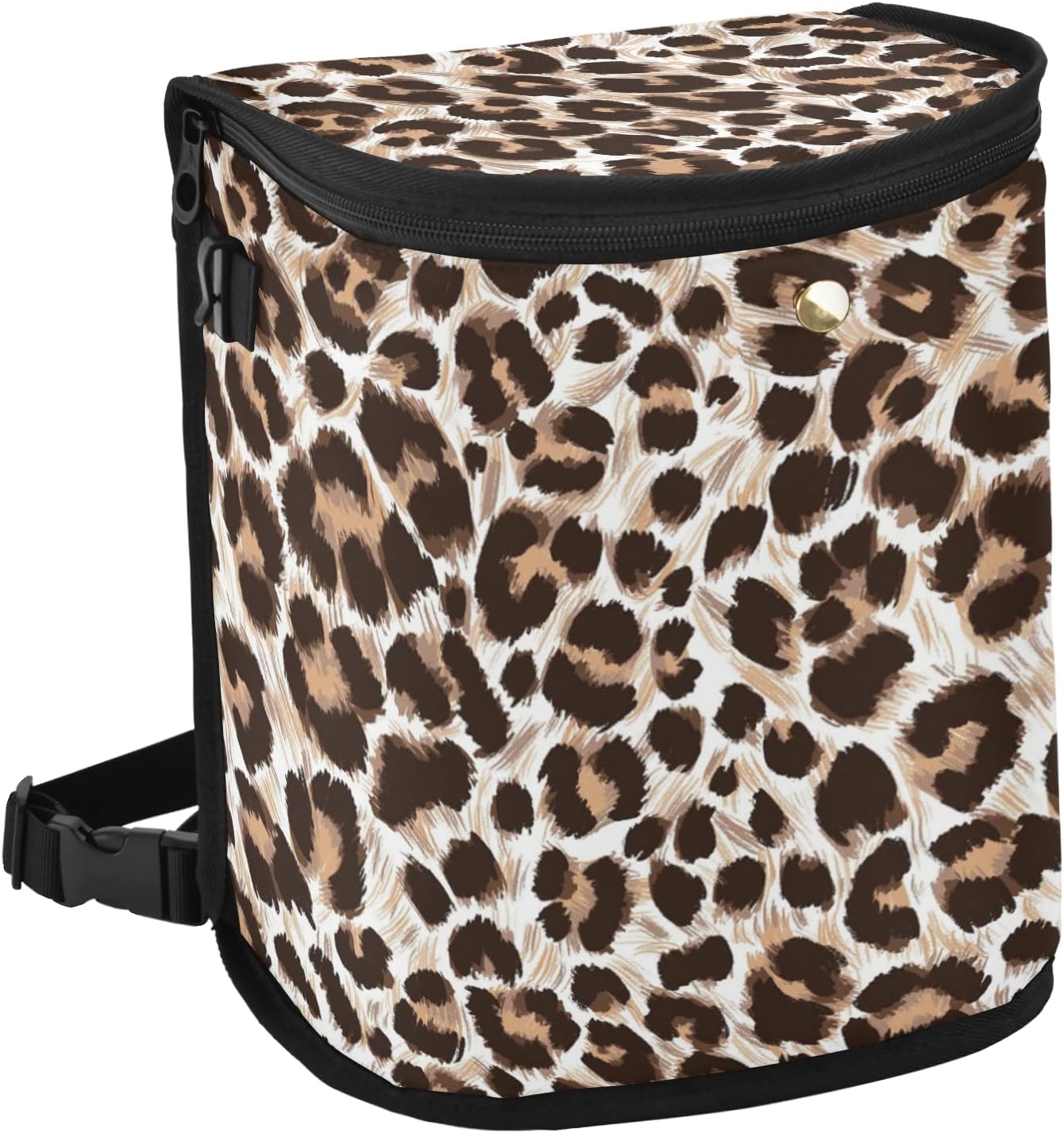 Amazon.com: SUABO Leopard Print Car Trash Can with Lid, Leakproof ...