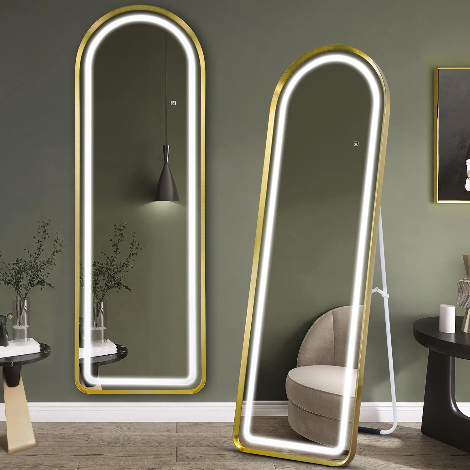 Amazon.com: STARLEAD Full-Length-Mirror-with-Lights 63"x20", LED-Full ...