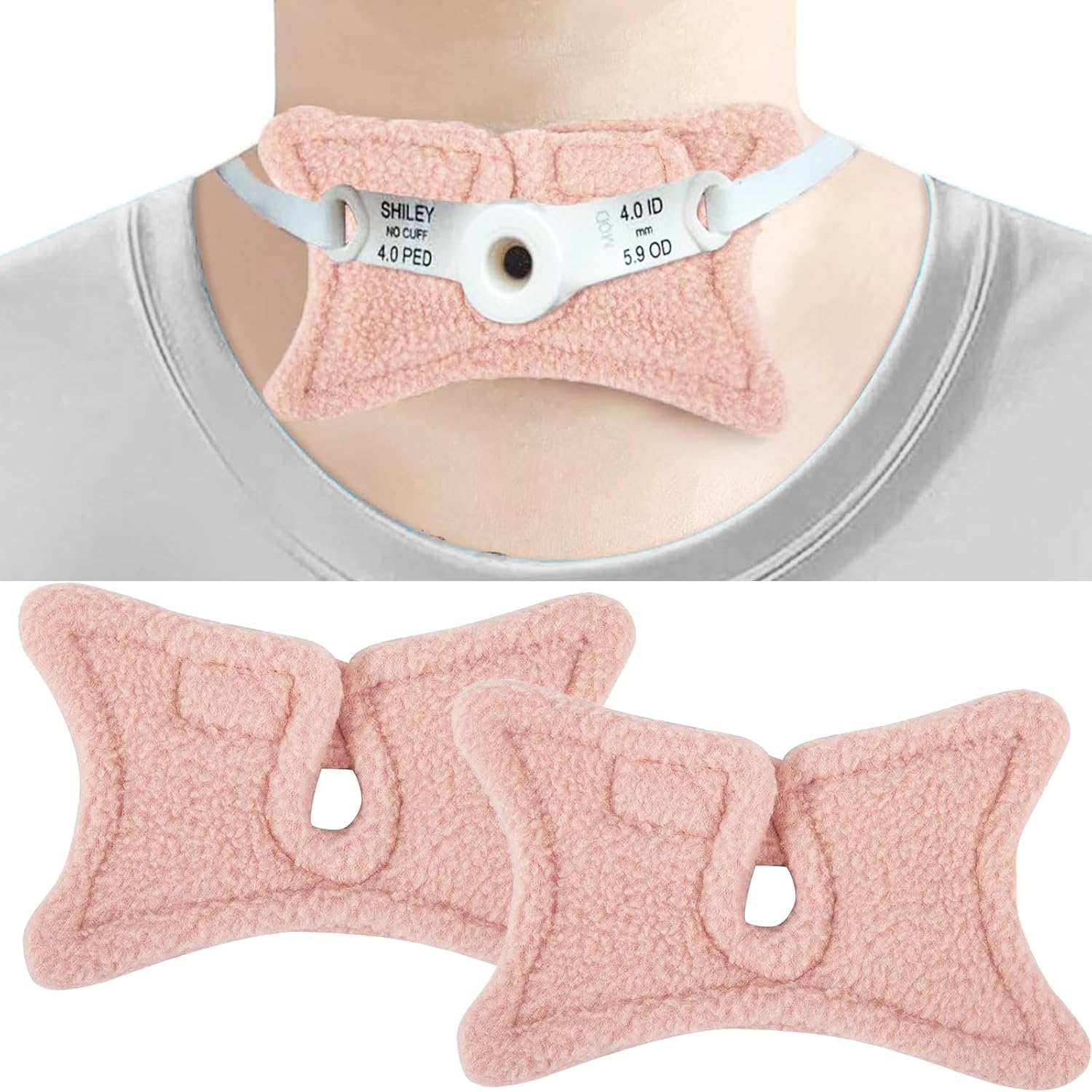 Amazon.com: 2 Pack Trach Pads, Reusable Trach Tube Covers, Tracheostomy ...