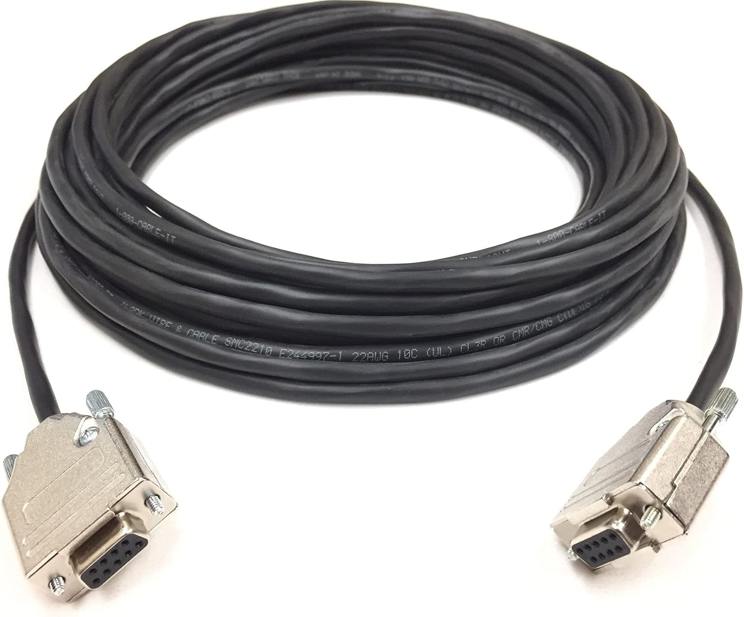 Amazon.com: 100 Foot DB9 Female to Female RS232 Plenum Serial Cable ...