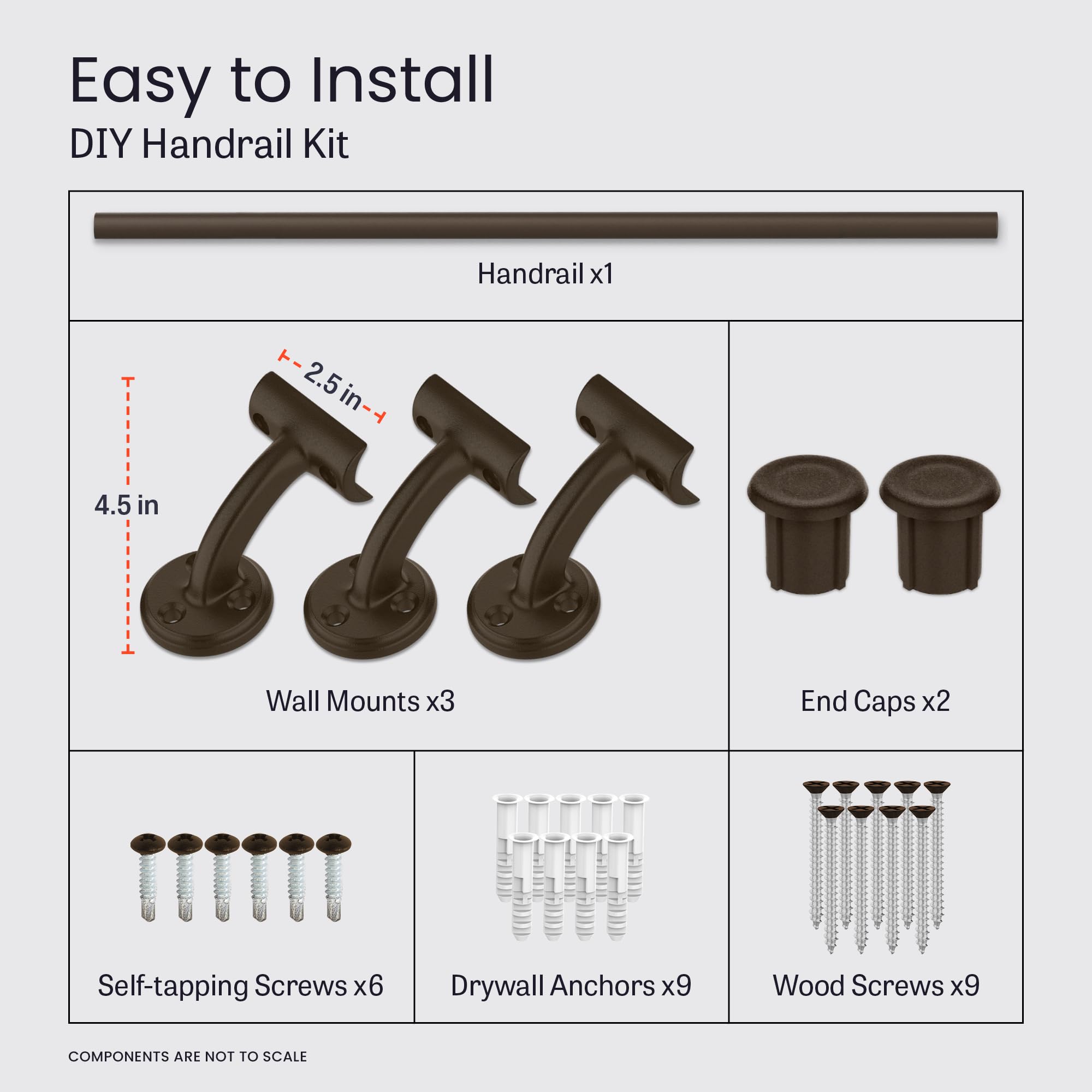 Snapklik.com : Meranti Aluminum Handrail For Indoor Or Outdoor Steps ...