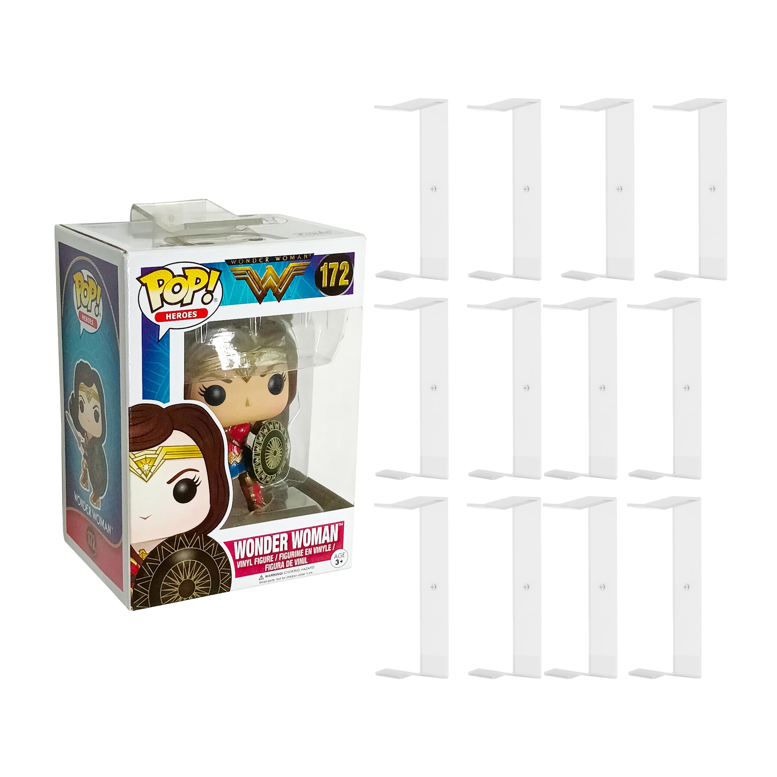 Amazon.com: 12-Pack Acrylic Shelves Wall Mount Compatible with Pop ...