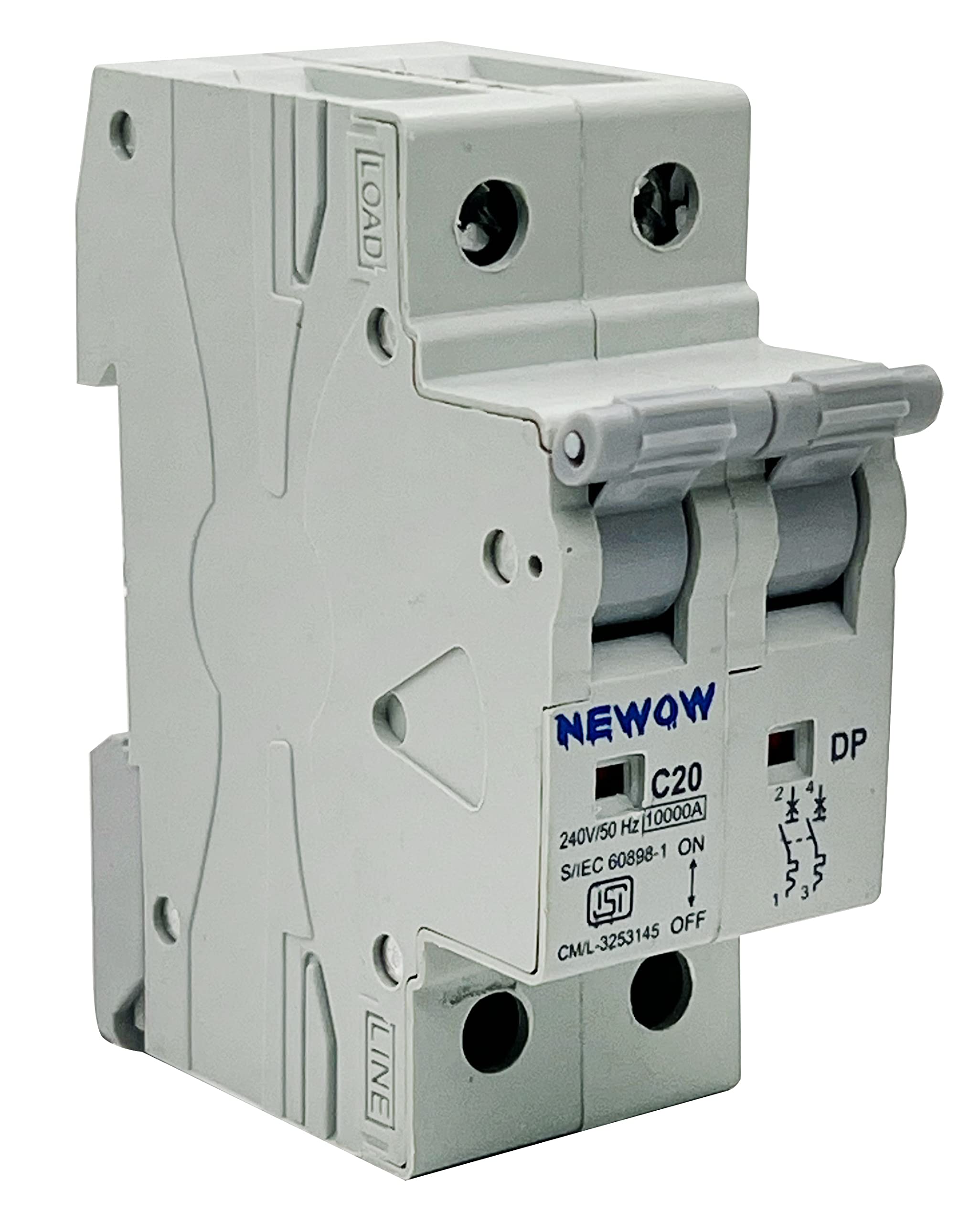 Newow 20amp Double Pole Dp Mcb Isi Marked Miniature Circuit ...