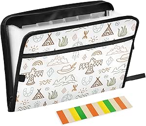 Amazon.com : Western Boho Cowboy Expanding File Folder with Sticky ...