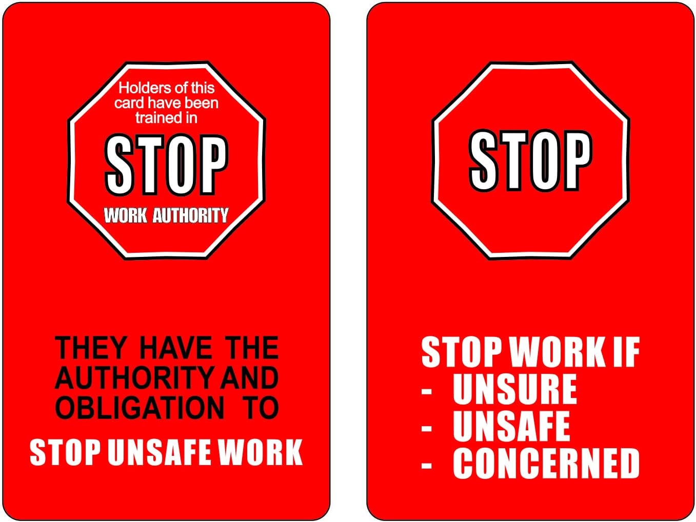 Gialer Stop Work Card-Red : Amazon.sg: DIY and Tools