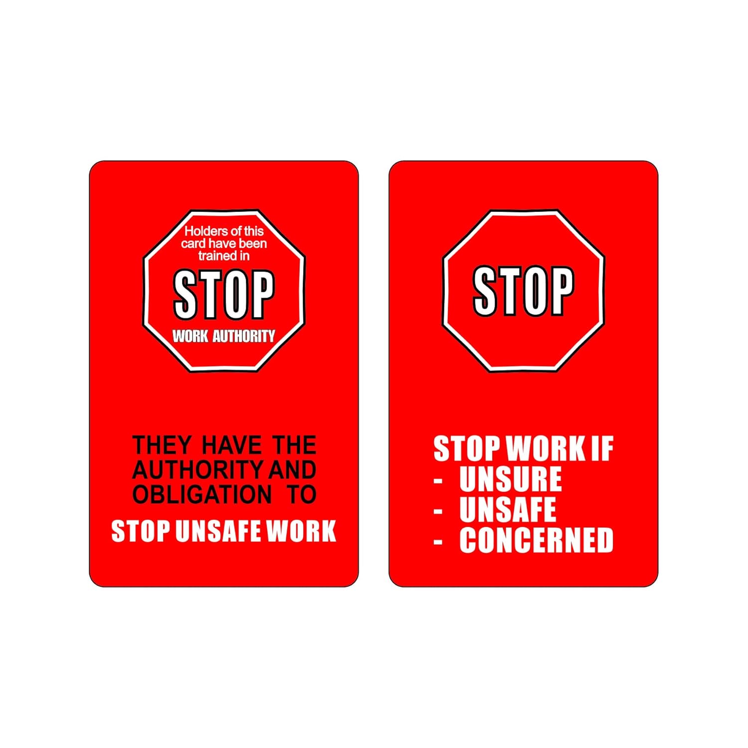 Gialer Stop Work Card-Red : Amazon.in: Office Products